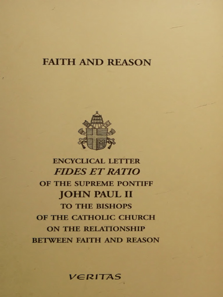 Faith and Reason: To The Bishops | PDF | Faith | Revelation
