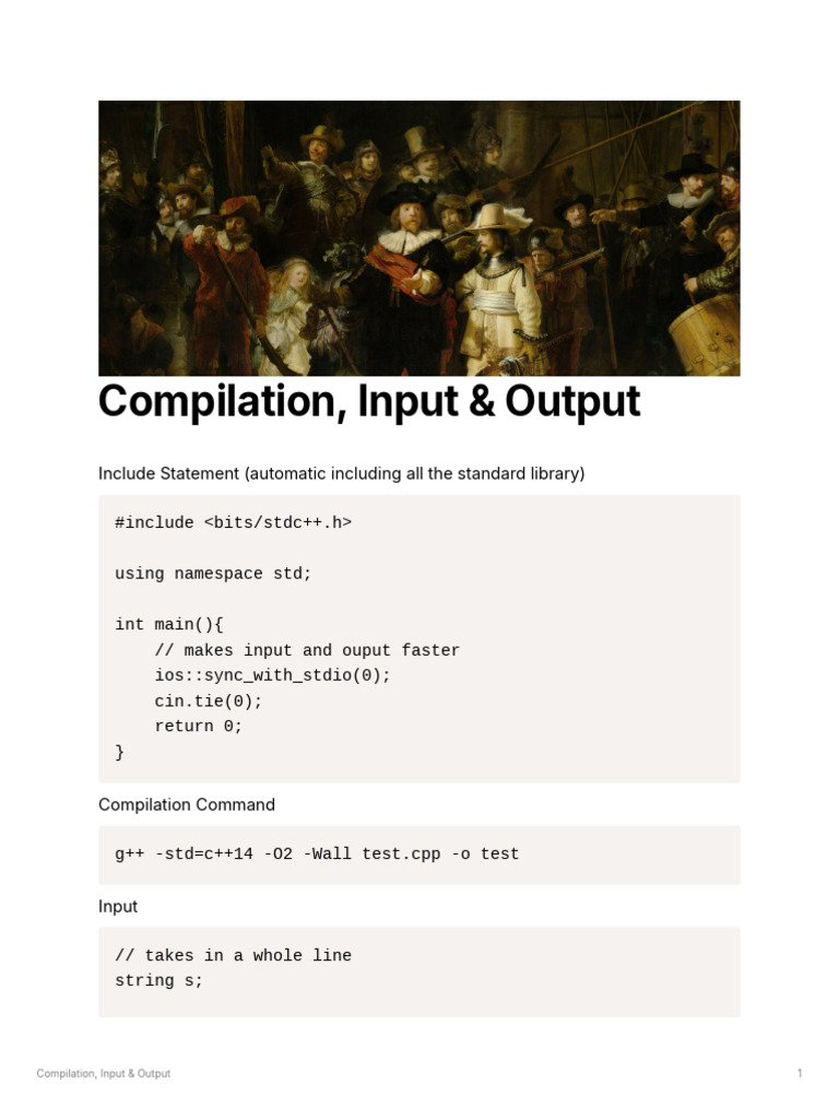 187abaf3 385f 4e61 A406 A6f559f758b6 Compilation Input Output | PDF