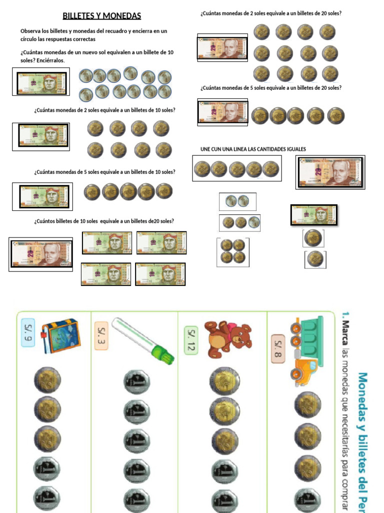 BILLETES Y MONEDAS Equivalencia Noviembre | PDF