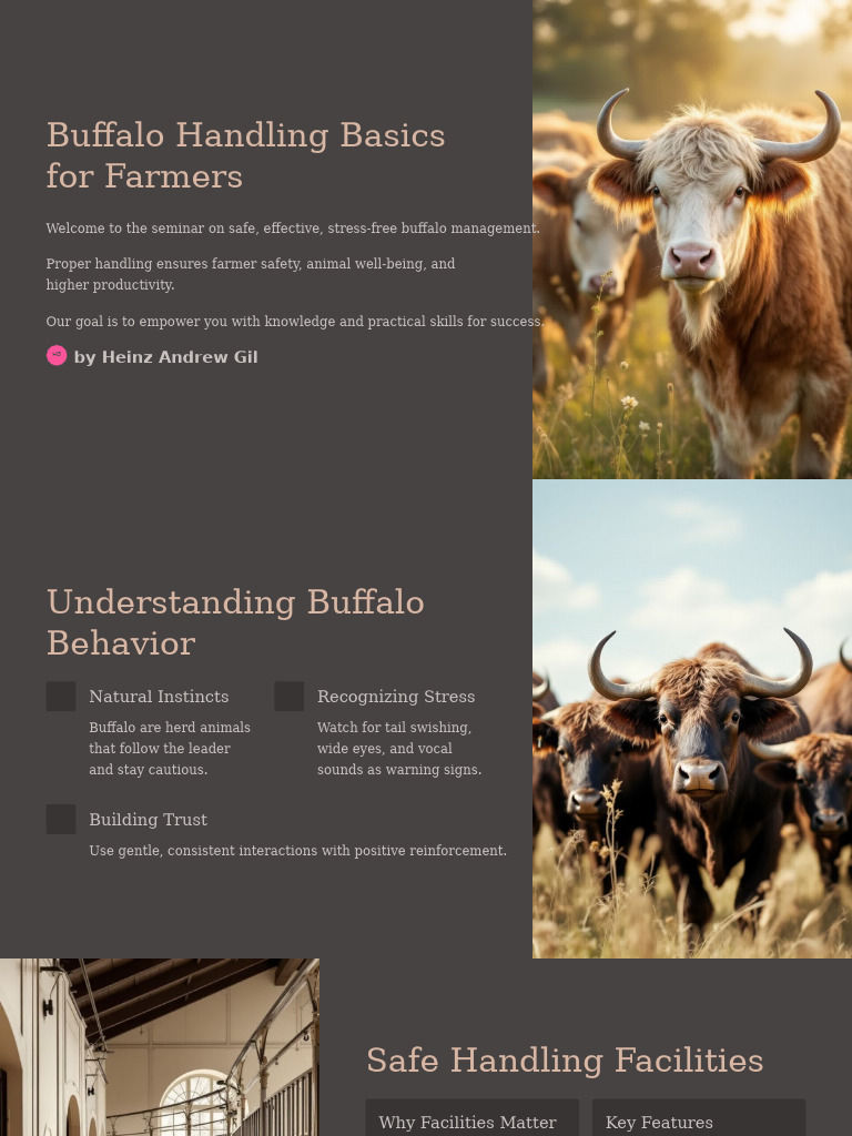 Buffalo Handling Basics For Farmers | PDF
