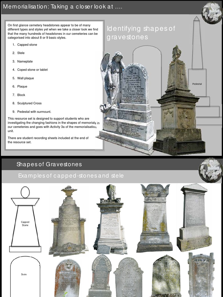 Headstone Shapes | PDF | Headstone | Cemetery