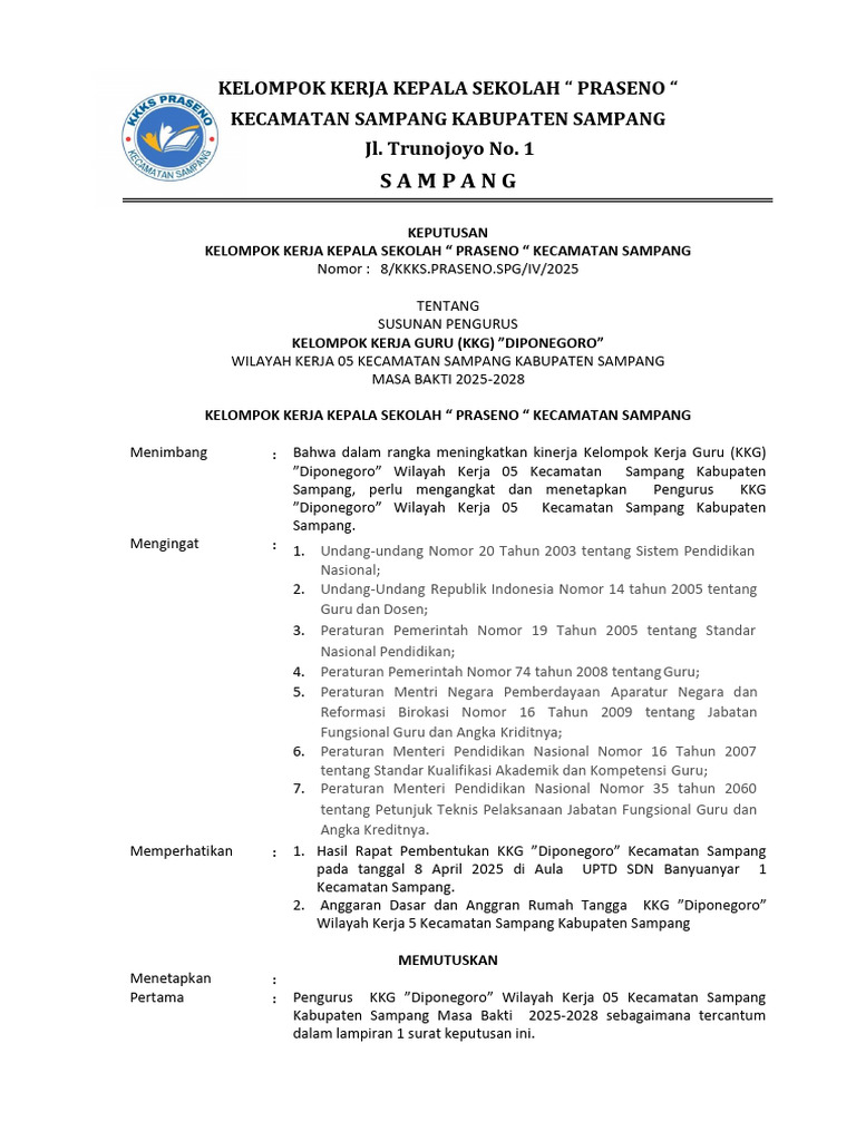 Sk Kkg Dip 2025-2028 Fix | PDF