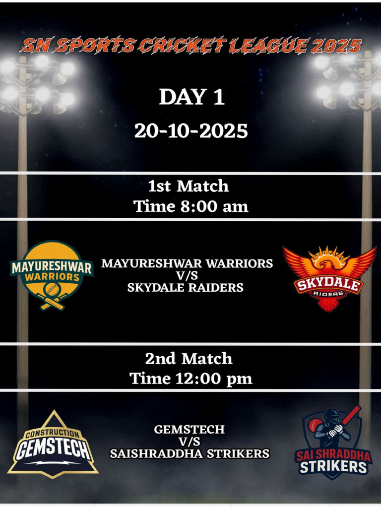 SPL t20 2025 Matches Shedule | PDF