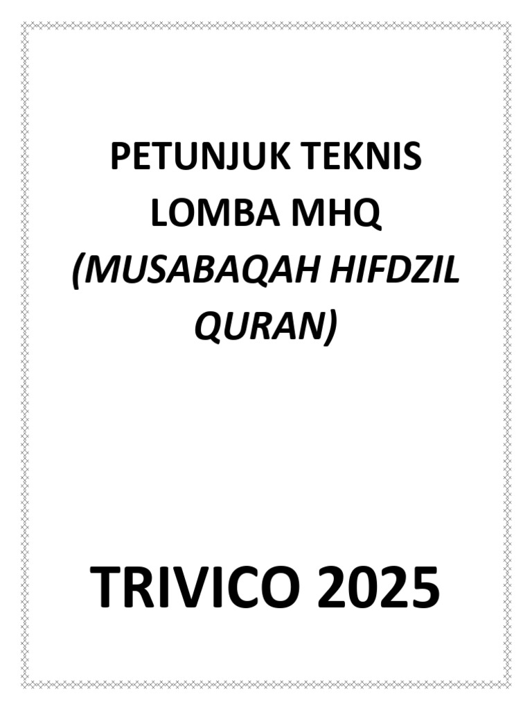 Lomba MHQ 2025: Panduan dan Aturan | PDF
