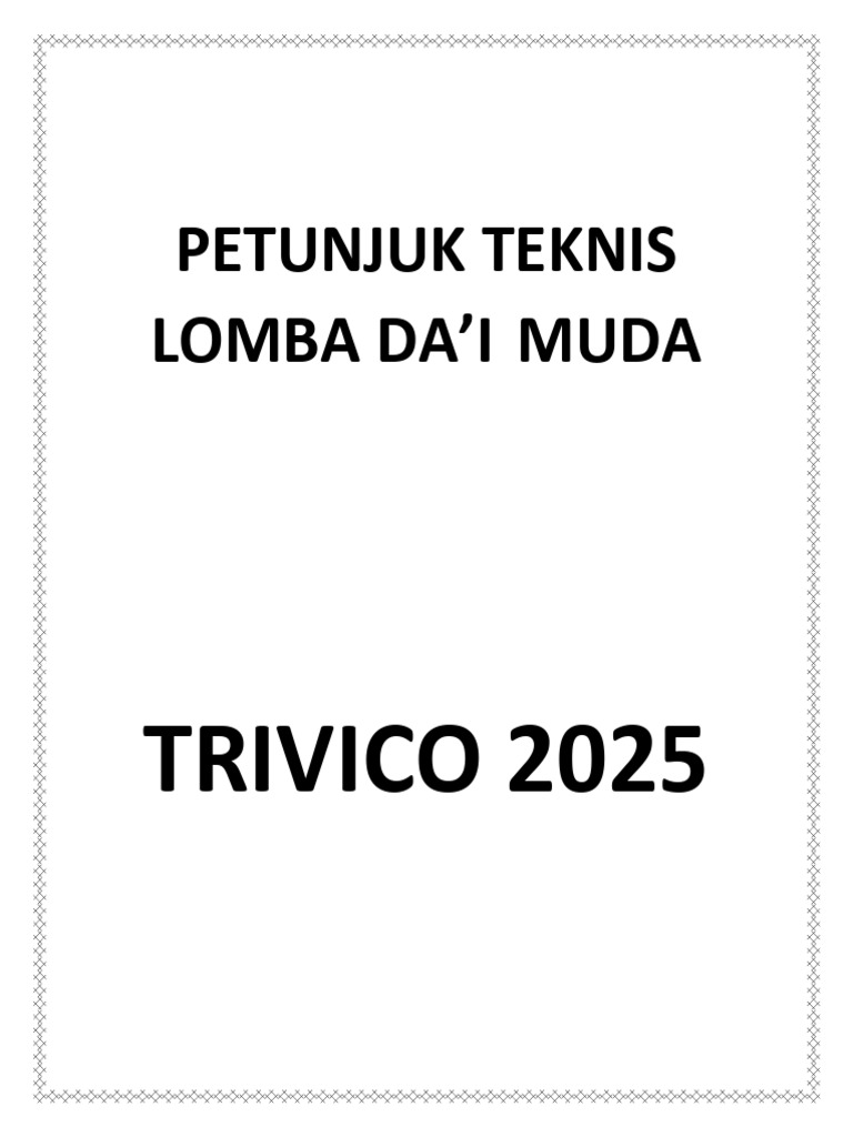Lomba Da'i Muda Jombang 2025: Panduan dan Syarat | PDF