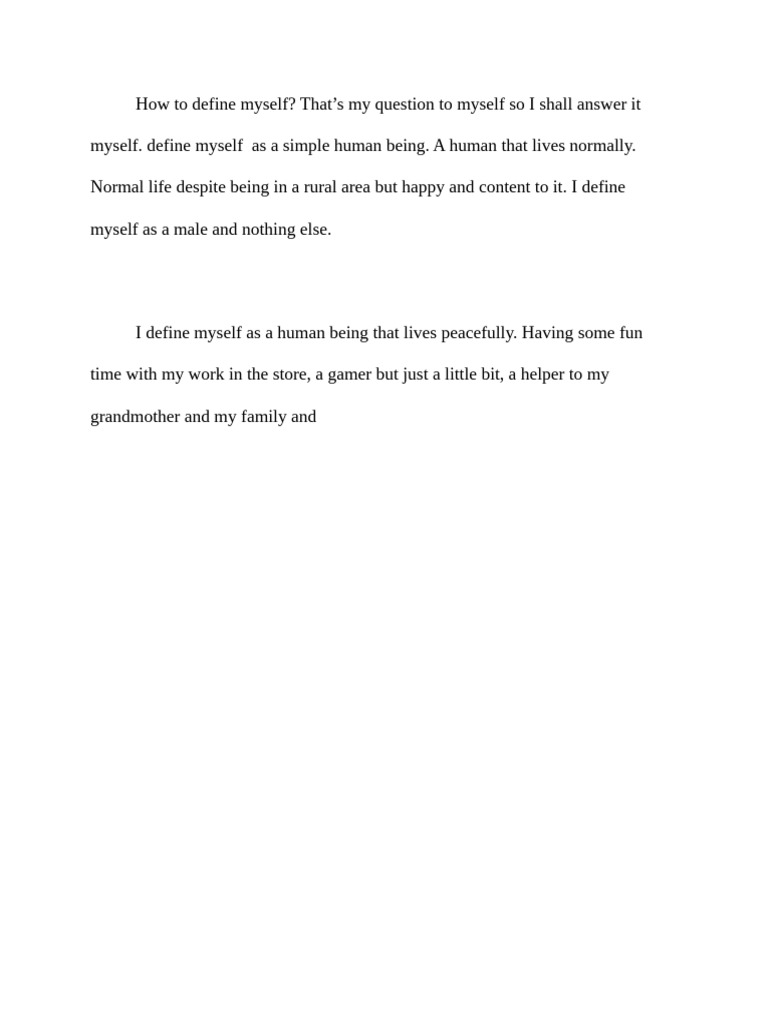 AMPILAN - How To Define Myself | PDF