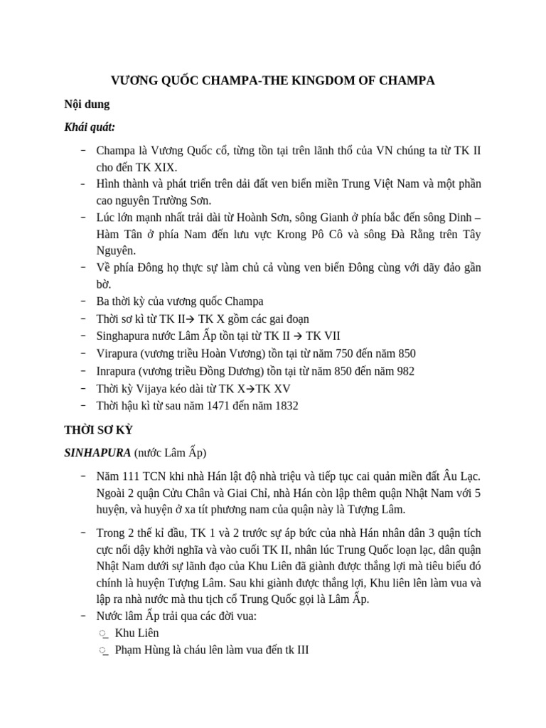 Vương Quốc Champa | PDF
