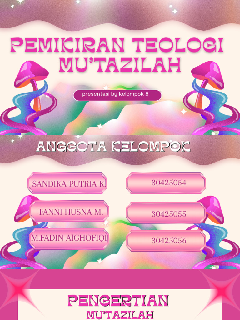 Pemikiran Teologi Mu'Tazilah Kelompok 8 20251030 104004 0000 Compress | PDF