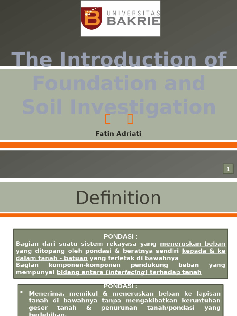1. the Introduction of Foundation - 1 | PDF