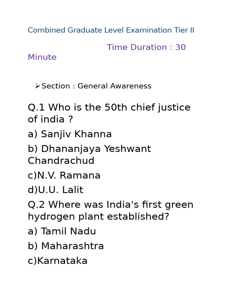 General Awarness | PDF