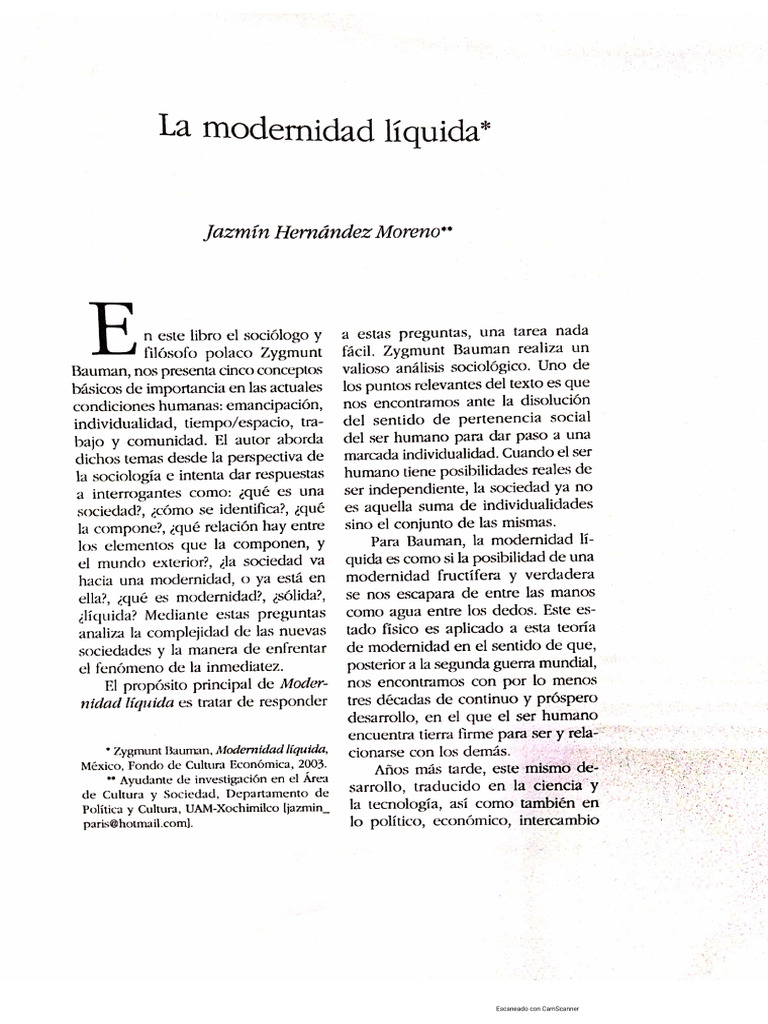 La Modernidad L-Quida | PDF