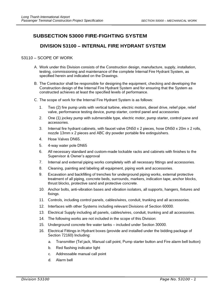 Internal Fire Hydrant System - en | PDF | Valve | Pump