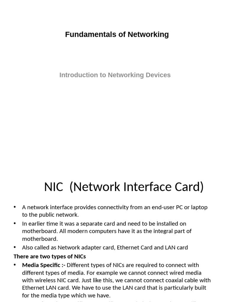 Presentation Introduction To Networking Devices 1487157565 247536 | PDF ...
