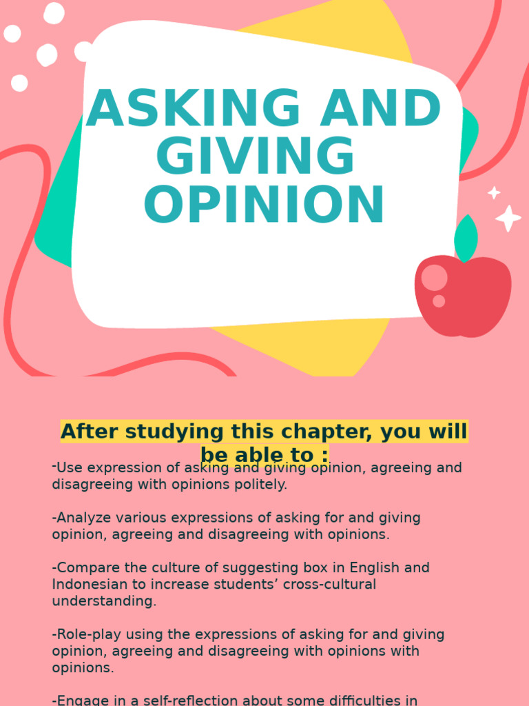 Asking and Giving Opinion | PDF | Psychology | Cognition
