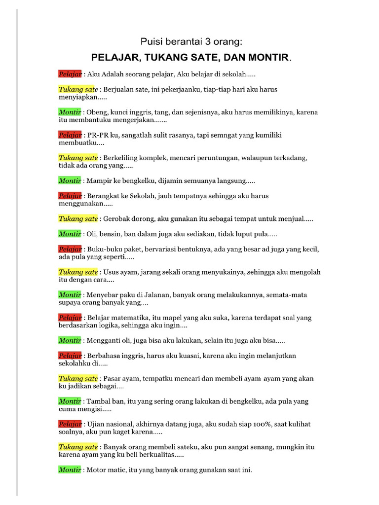 Puisi Berantai | PDF