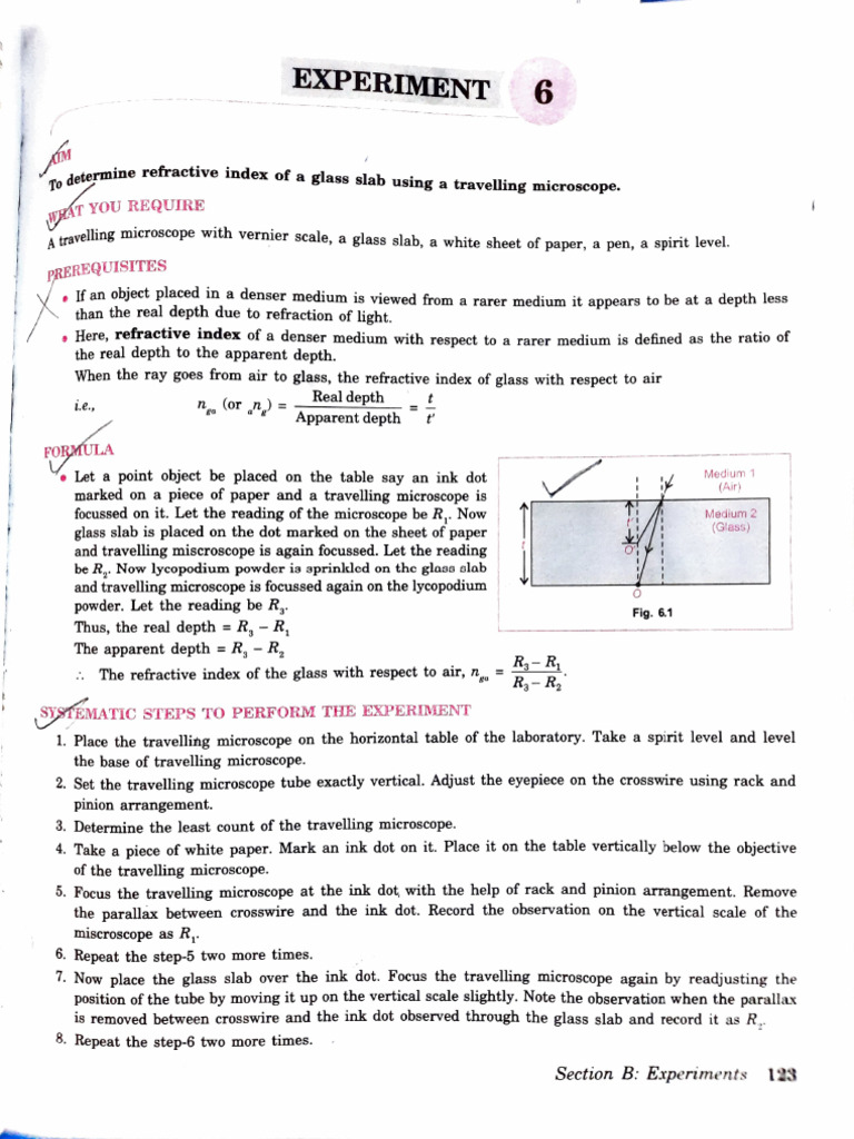 Physics Exp - 07 | PDF | Refractive Index | Optics