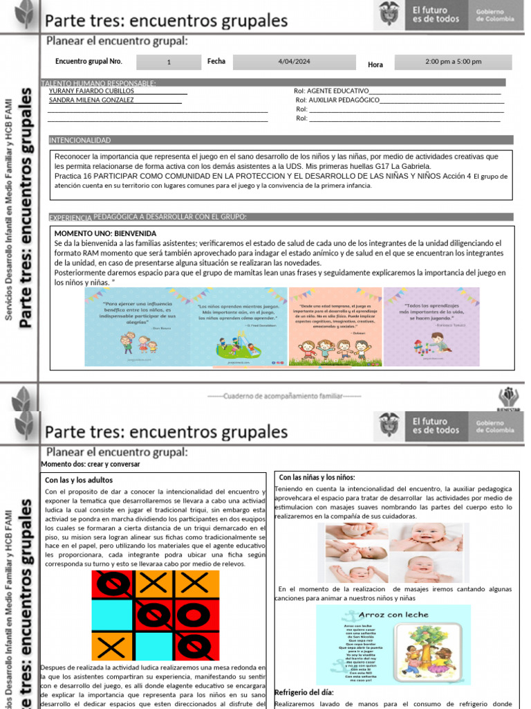 Primera Semana Encuentro Grupal g17 La Gabriela Abril | PDF | Creatividad | Las emociones