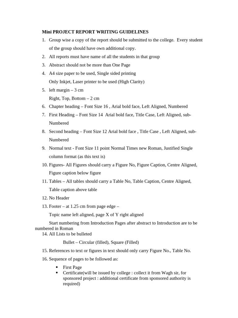 Mini Project Report Format | PDF | Abstract (Summary) | Computing
