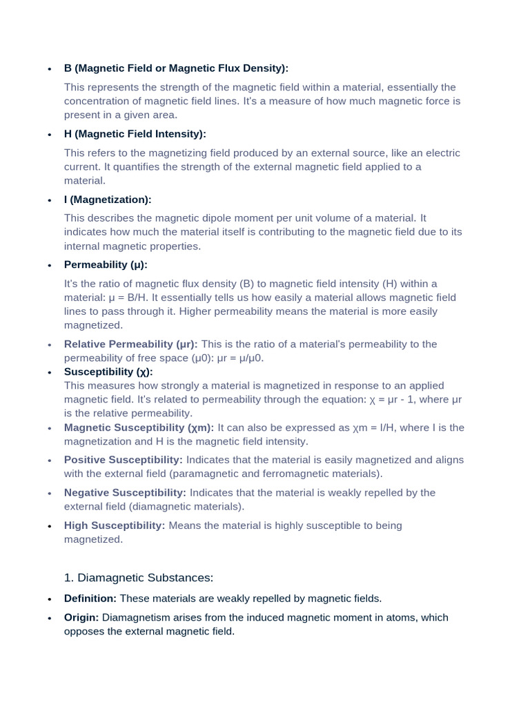Notes - Magnetism & Matter-2 | PDF | Magnetism | Magnetization