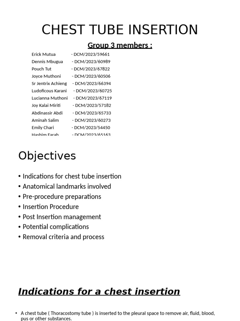 Chest Tube Insertion.1748074064257 | PDF | Thorax | Pulmonology