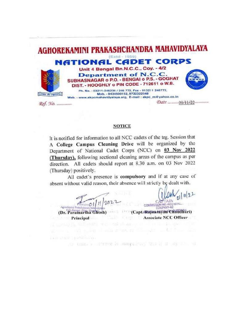 NCC Activities | PDF