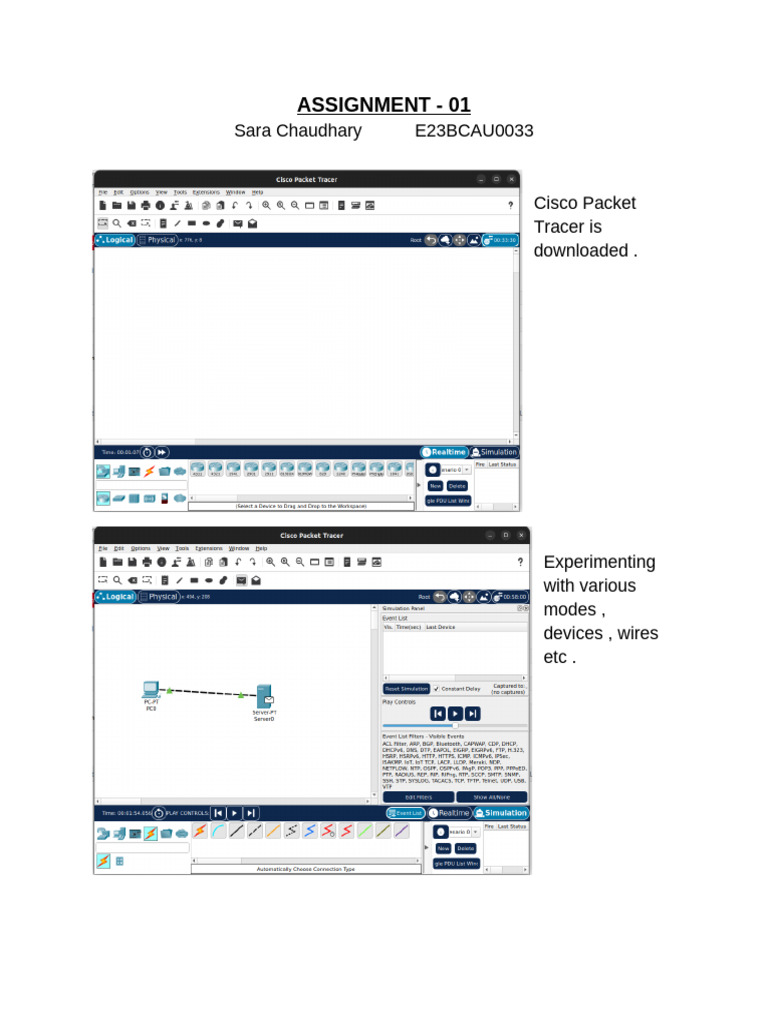 E23BCAU0033 Lab01 | PDF