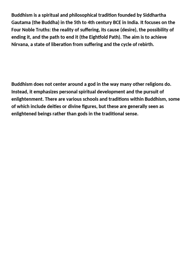 Buddhism Is A Spiritual and Philosophical Tradition Founded by ...