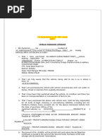 Vehicle Transfer Affidavit Template | PDF