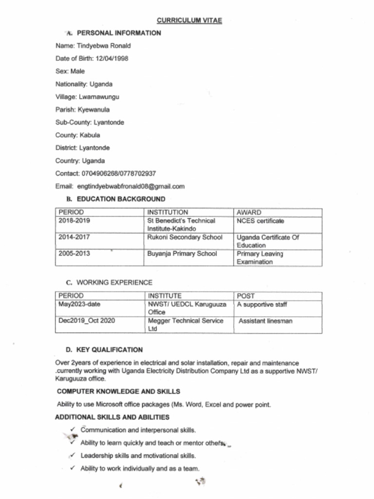 Personal Curriculum Vitae | PDF
