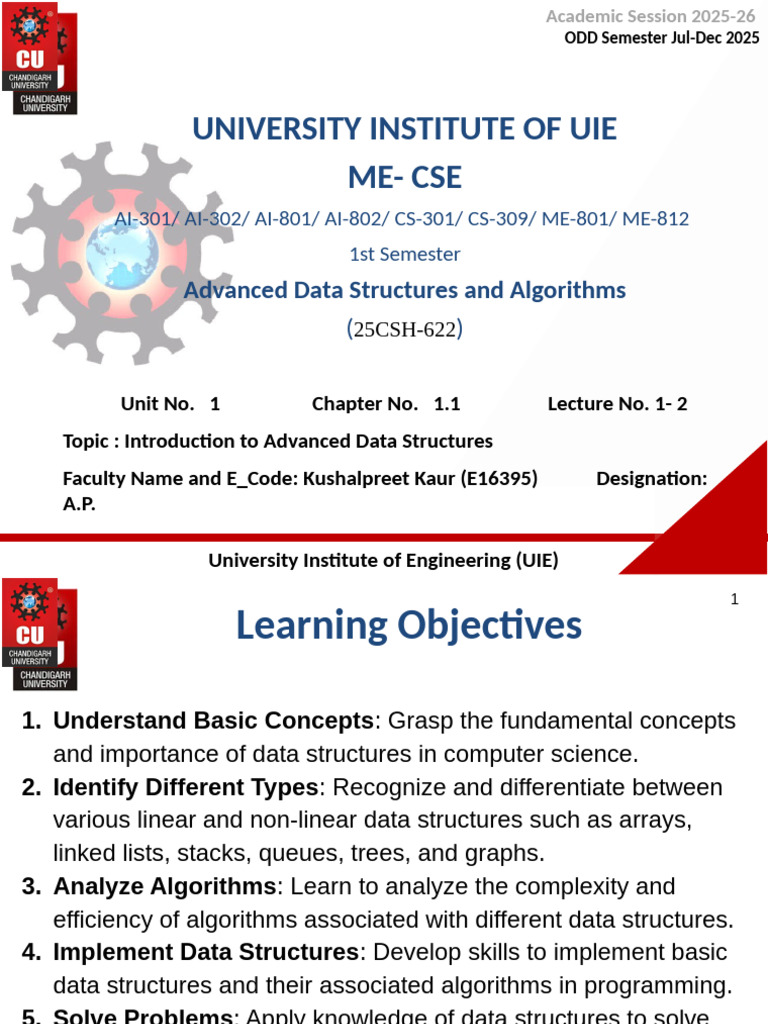 1.1 ADSA-Lecture-Unit-I-Ch1 | PDF | Pointer (Computer Programming ...