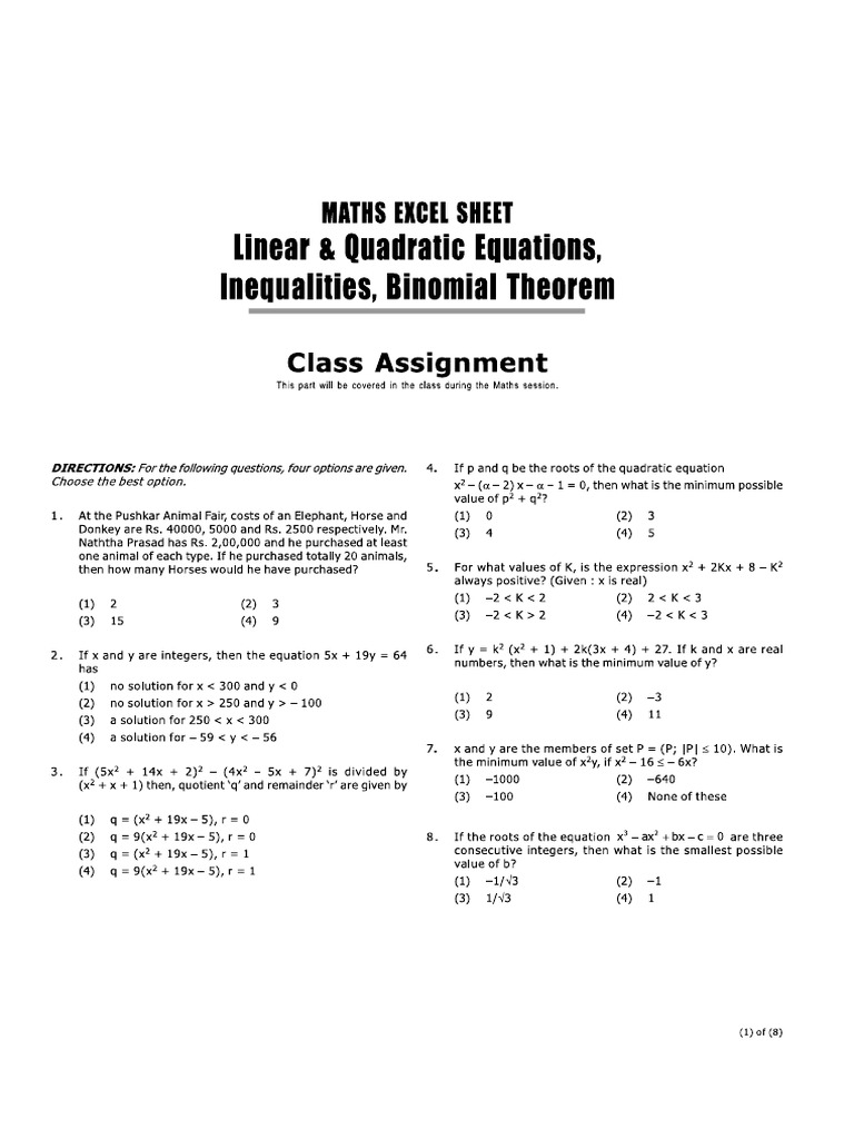 Algebra 1-2 | PDF
