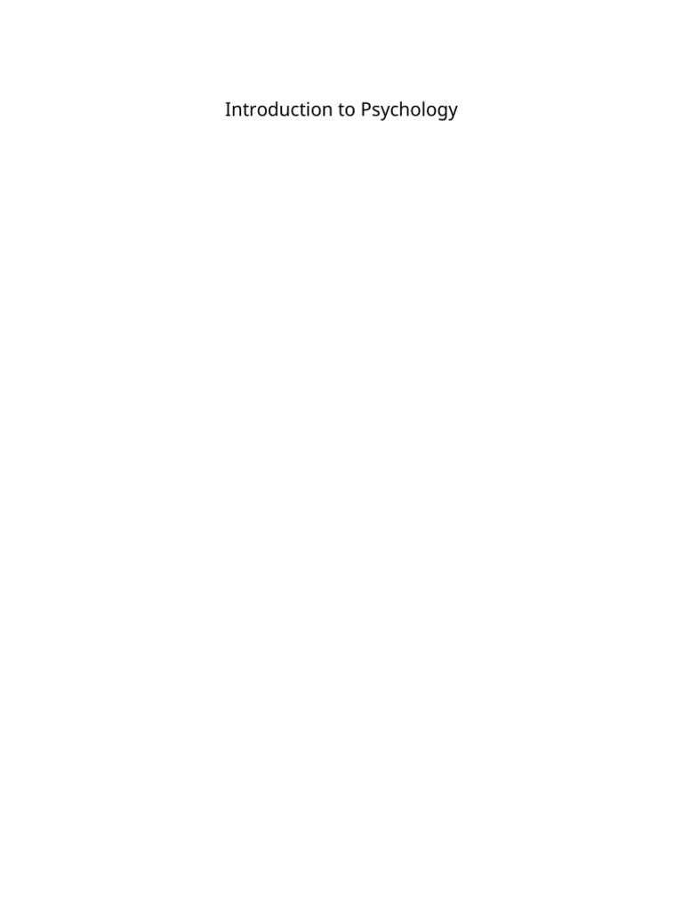 Introduction to Psychology Textbook | PDF | Learning | Creative Commons ...