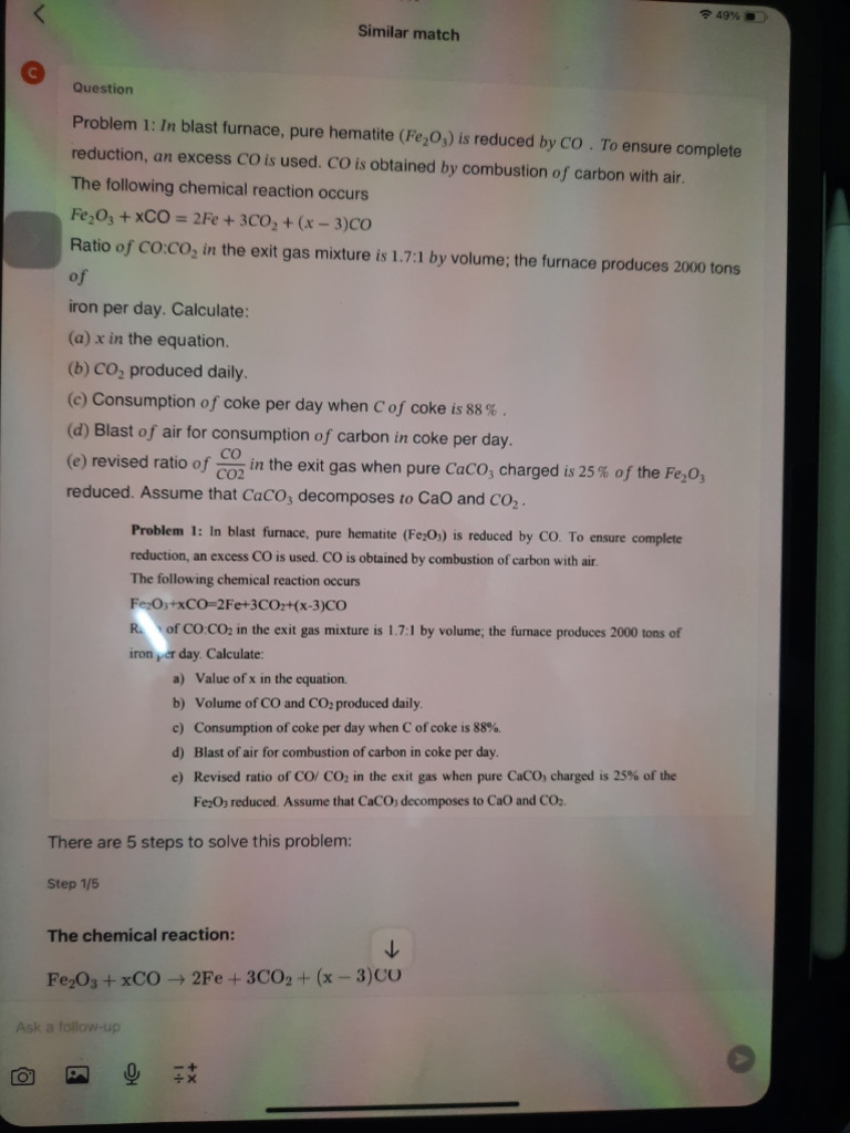 Iron Making Tut Question 1 | PDF