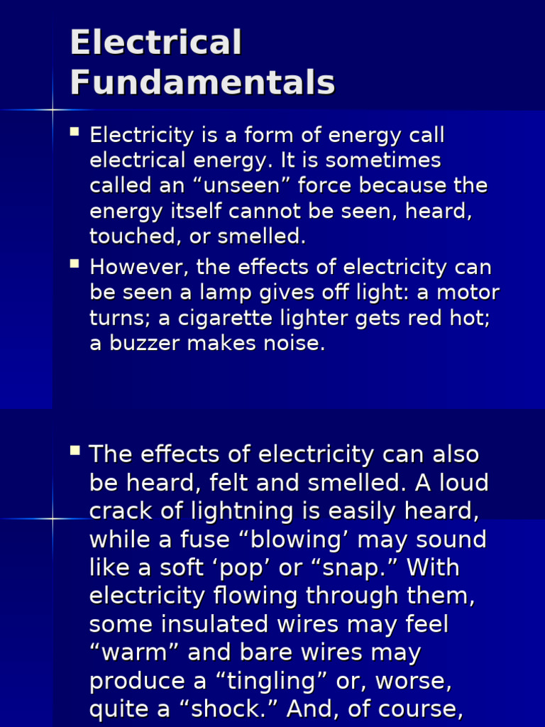 Understanding Electrical Fundamentals | PDF | Electric Current | Atoms