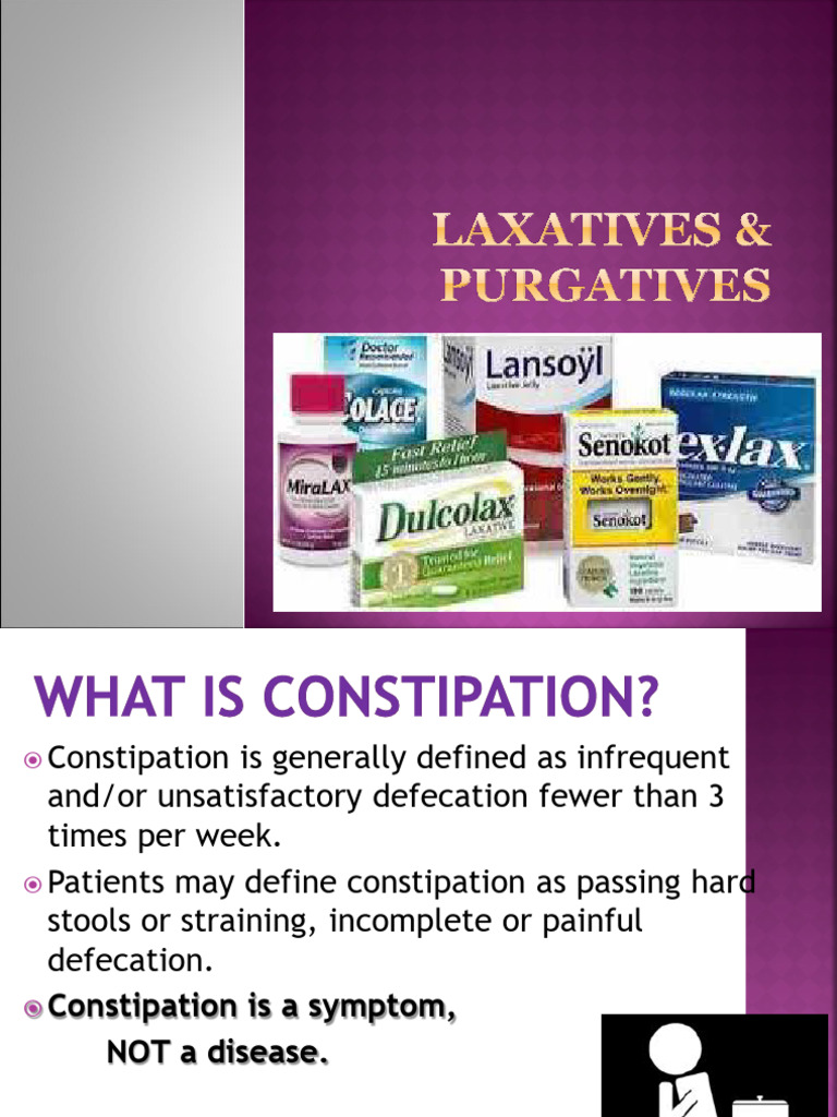 Laxatives & Purgatives 251030 000036 | PDF | Constipation | Clinical ...