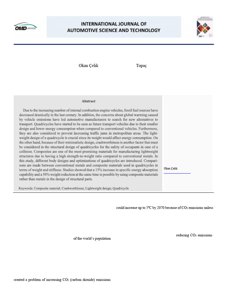 Lightweight Composite Applications in The Structural Design of ...