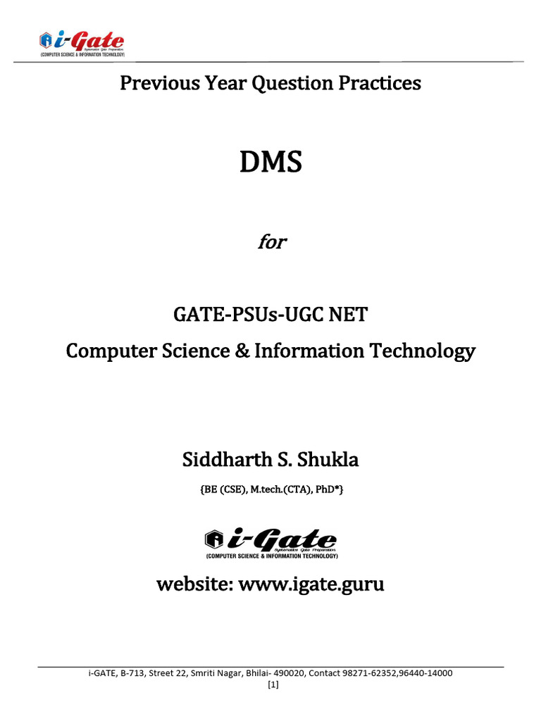 GATE-PSUs-NET Computer Science Practice | PDF | Vertex (Graph Theory ...