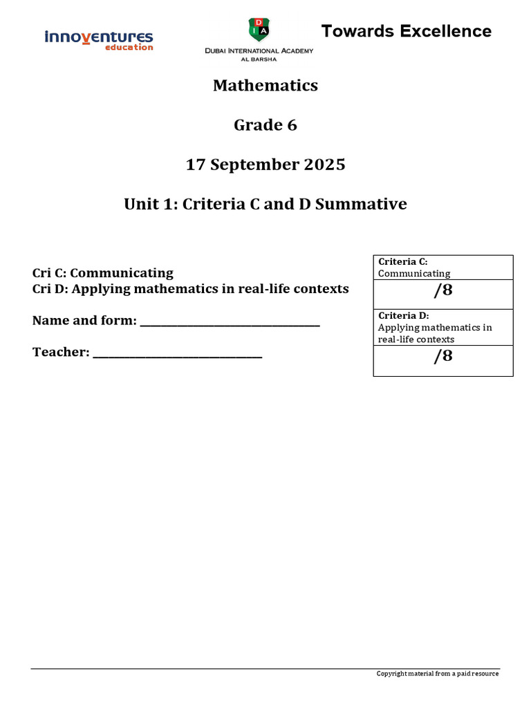 G6 Summative - Solution | PDF | Accuracy And Precision | Reason