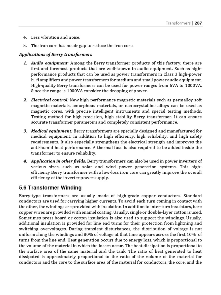 5.6 Transformer Winding: Transformers | PDF | Transformer | Inductance