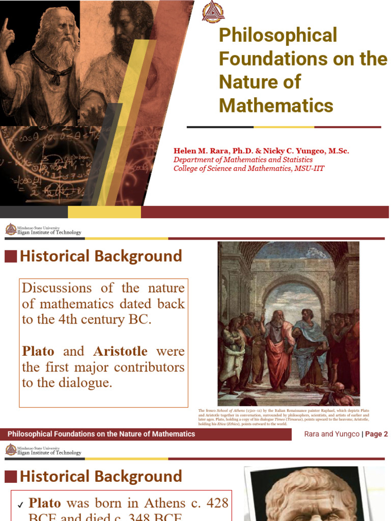 Philosophical Foundations | PDF | Plato | Mathematics