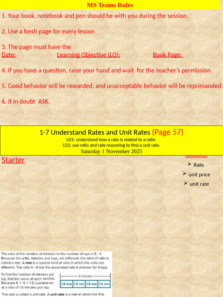 1-7 Understand Rates and Unit Rates | PDF | Chess Theory | Chess