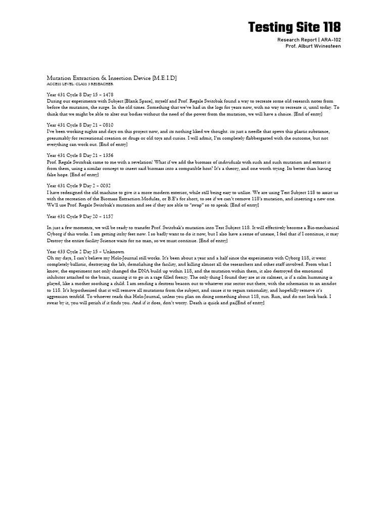Mutation Extraction and Insertion Device Sci-Fi Campaign Idea Full ...