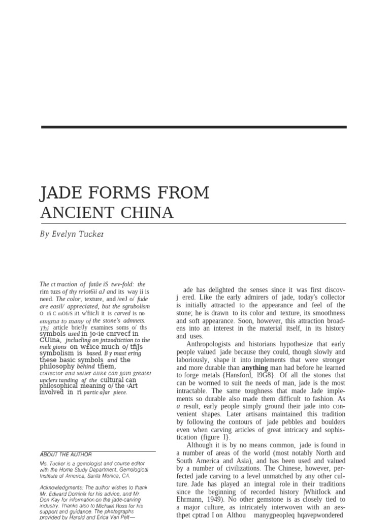 Jade Forms From Ancient China | PDF