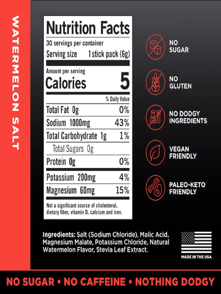 LMNT Salt Matermelon Nutrition Wgq0ih | PDF