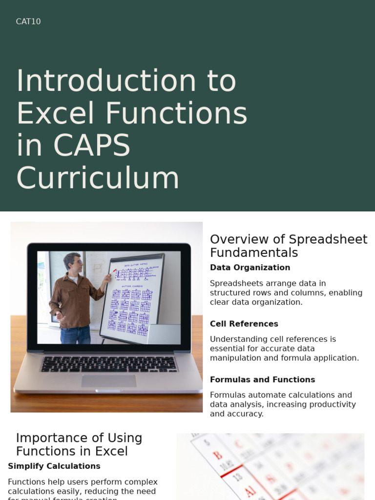 T3W5LP1 Intro To Excel Functionspptx | PDF | Spreadsheet | Microsoft Excel