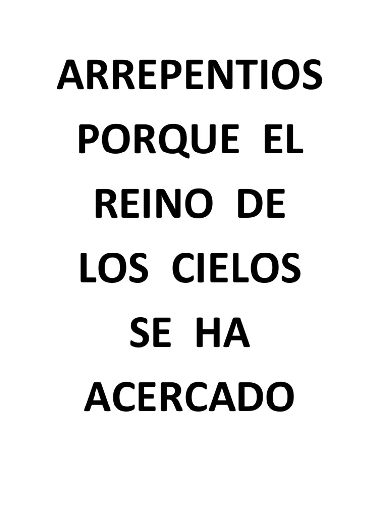 Arrepentíos: El Reino de los Cielos Se Acerca | PDF | Jesús | Oración