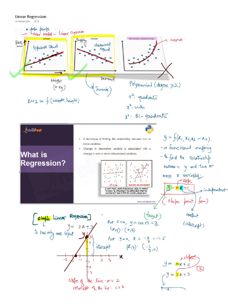 Intro To Linear Regression 18feb APC | PDF