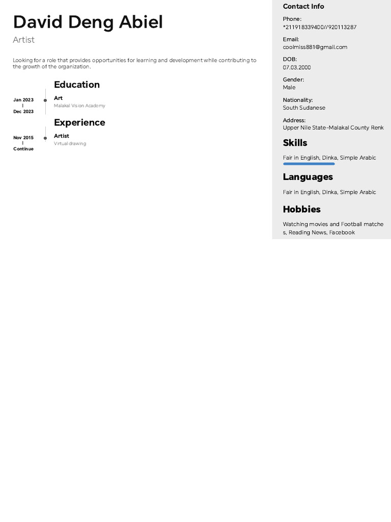 David Deng Resume 944 | PDF