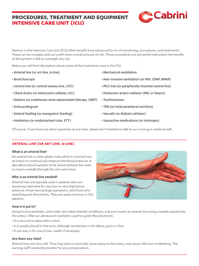 Procedures Treatment and Equipment ICU 2022 | PDF | Intravenous Therapy ...