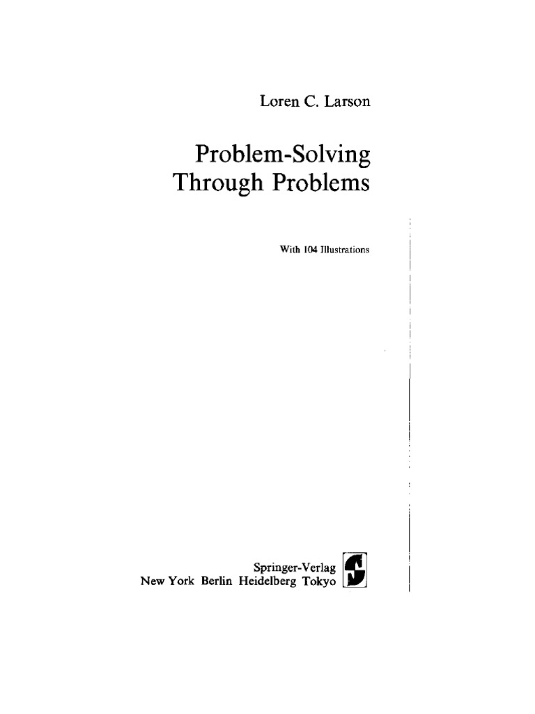 Problems Solving Through Problems | PDF
